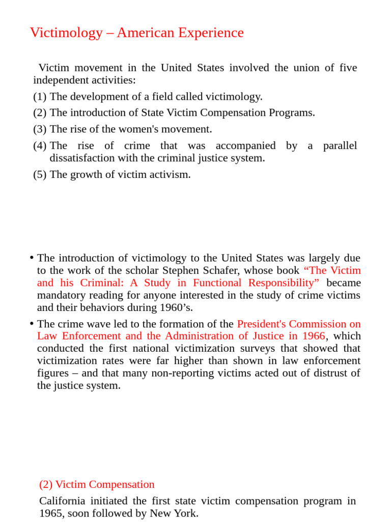 Evolution of Victimology in America | PDF | Victimology | Crimes