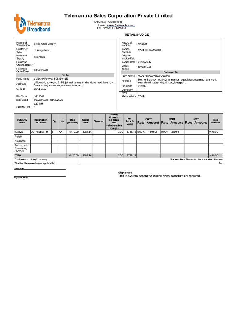 Purchase Invoice 021883010 | PDF | Invoice | Payments