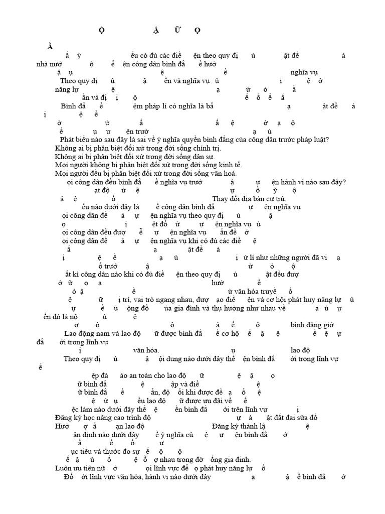 ĐỀ CƯƠNG ÔN TẬP GK2 MÔN KTPL 11 | PDF