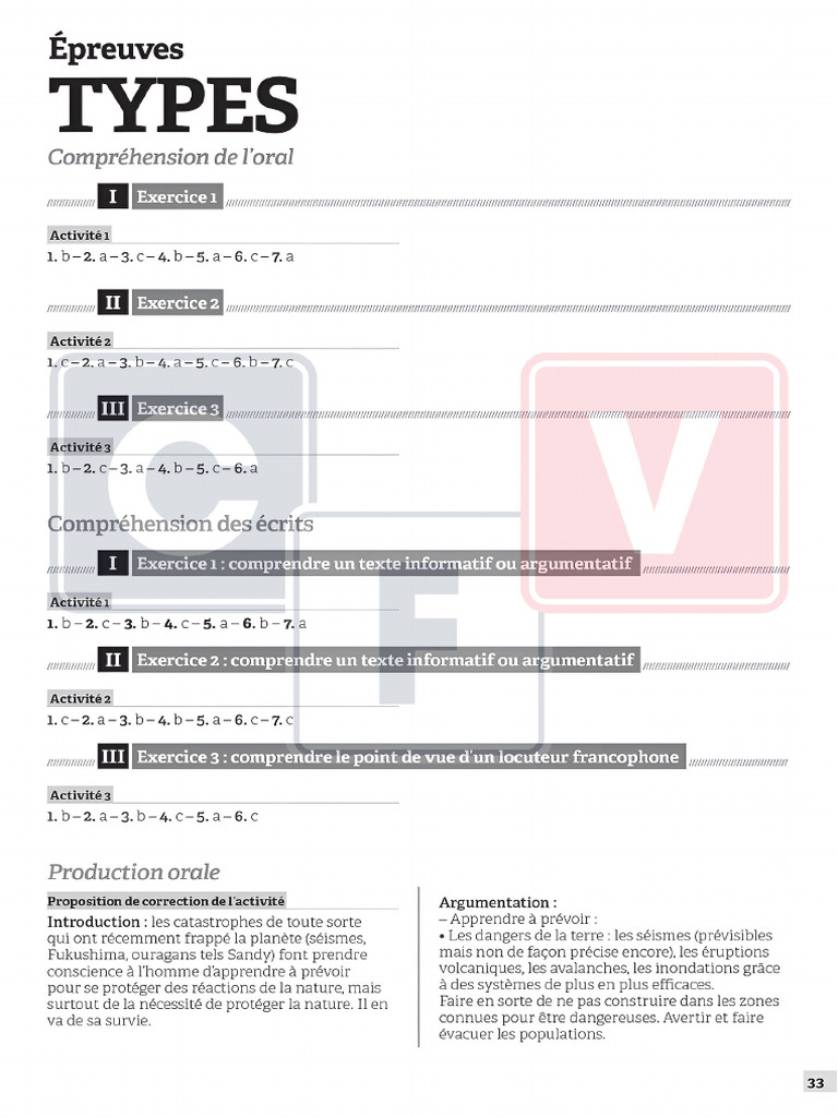 Đề thi DELF B2 - Đề 5 - Corrigé | PDF