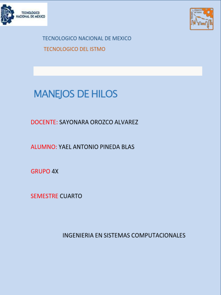 Manejo de Hilos en Java: Ejemplo Práctico | PDF