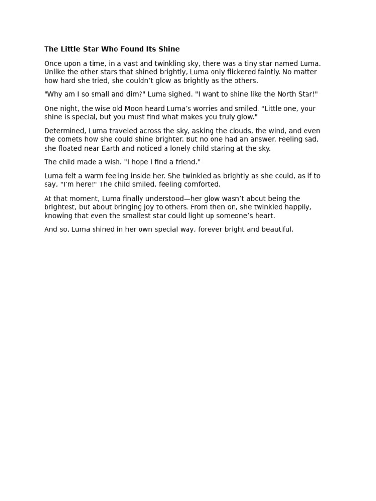 Luma: The Star That Found Joy | PDF