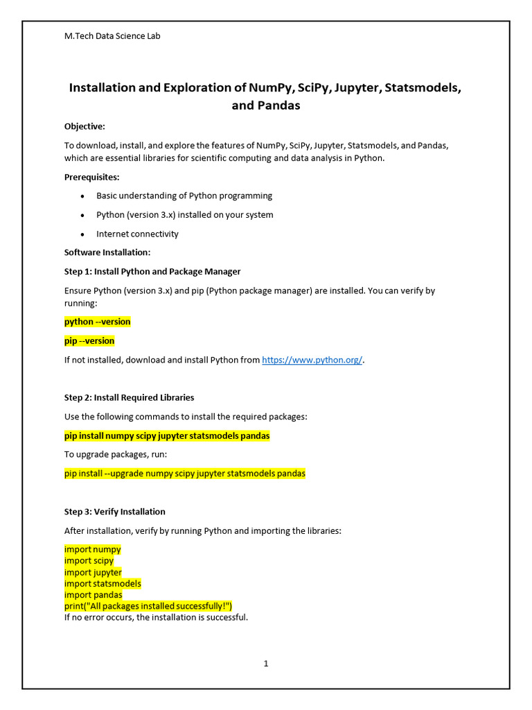 Ex - No-1 Installation and Exploration | PDF | Statistics | Computing