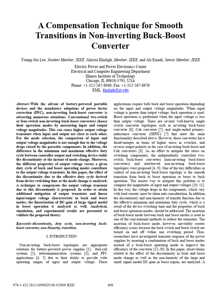 A Compensation Technique For Smooth | PDF | Electrical Engineering ...