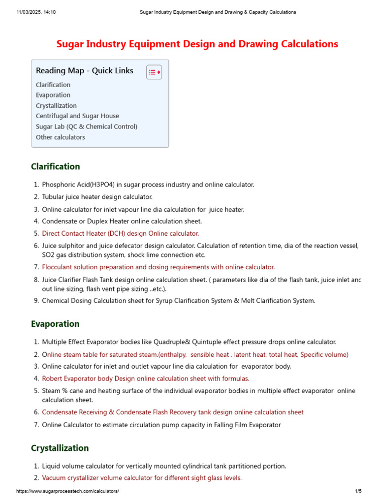 Sugar Industry Equipment Design Guide | PDF | Sugar | Diet & Nutrition