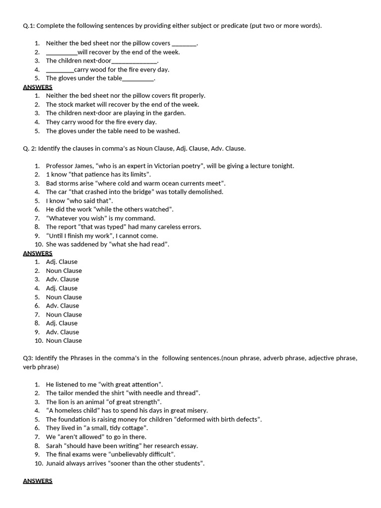 Sentence Structure and Clause Identification Guide | PDF | Clause | Verb