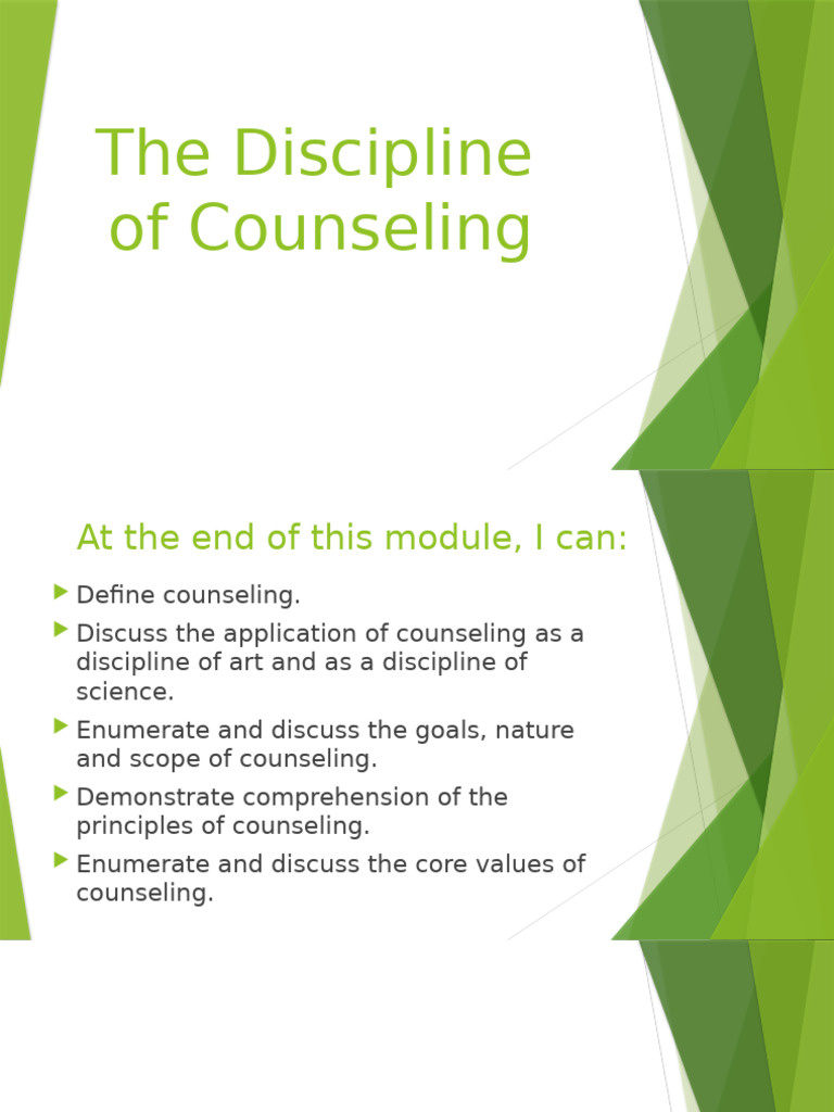 1.The Discipline of Counseling ( Mangontra and Baraguir ) | PDF | Counseling Psychology ...