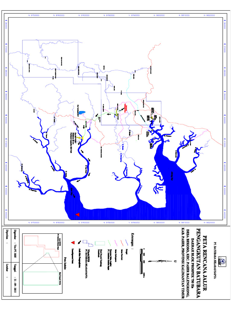 Peta Rencana Jalan Hauling Tambang Percobaan | PDF
