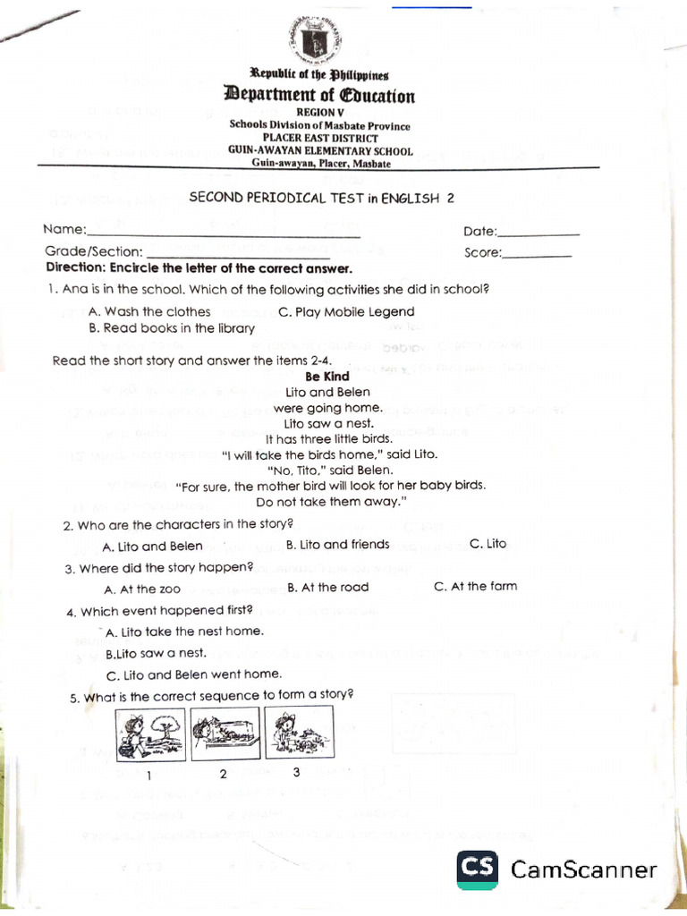 2nd Quarter Periodical Test | PDF