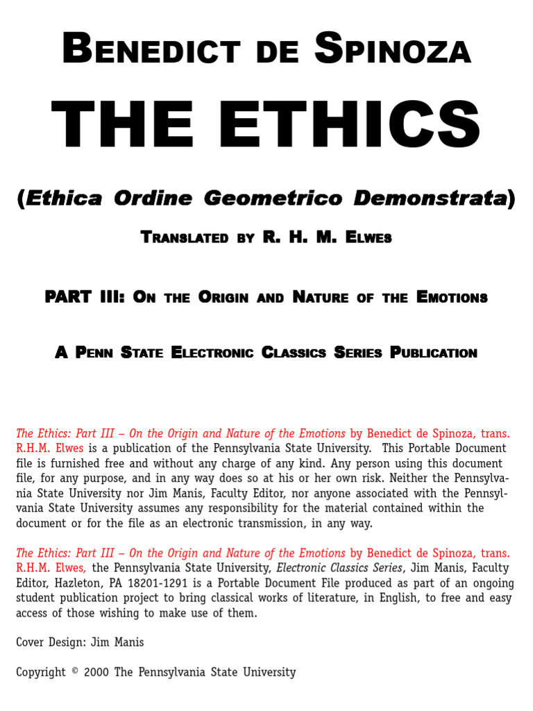 Spinoza's Ethics: Emotions Explained | PDF | Mind | Existence