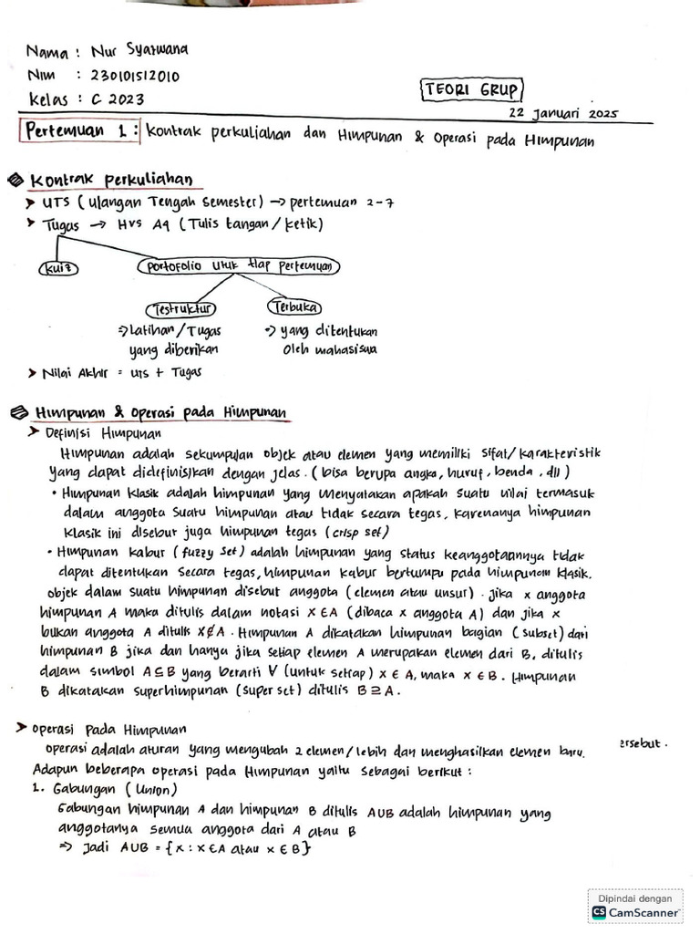 Theori grup pert 1 | PDF