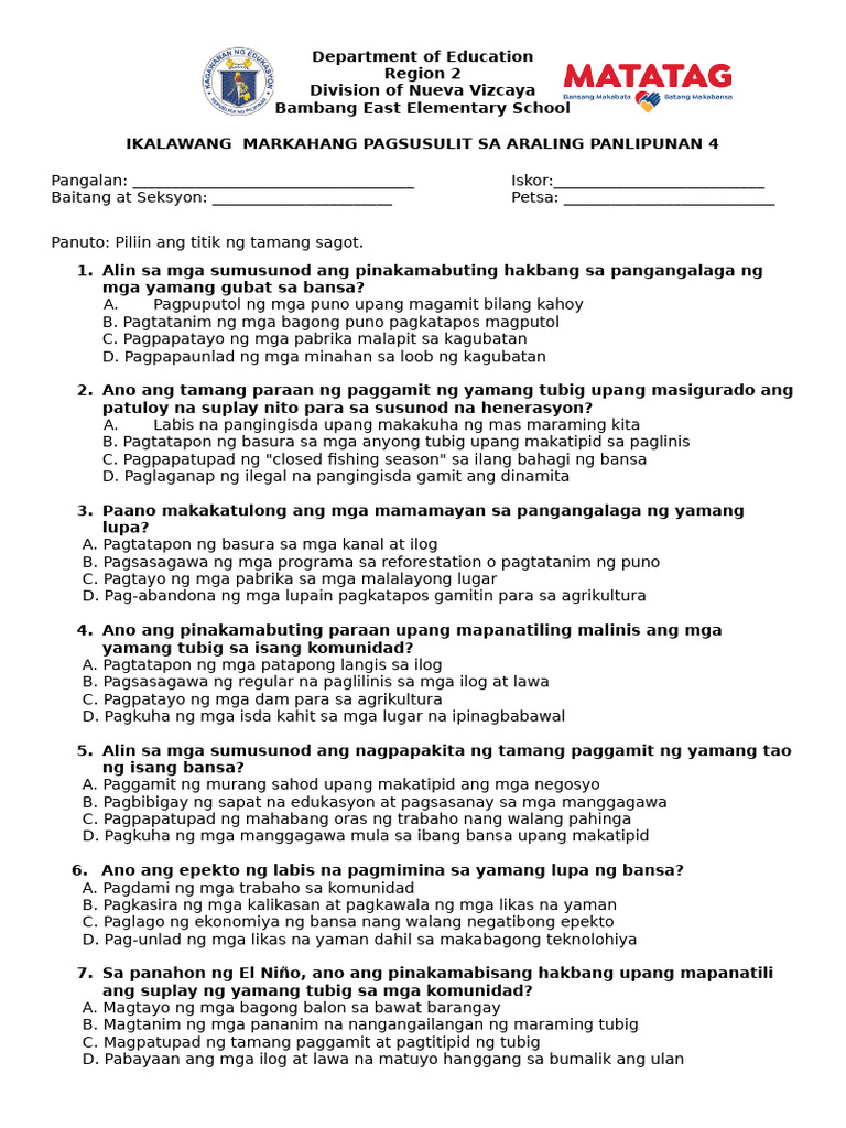 Q2-PT-AP-BEES-GR4 | PDF