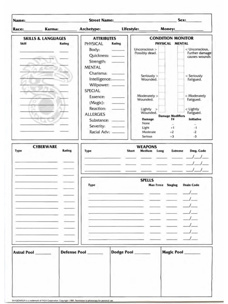 Shadowrun_Character_Sheet_1e | PDF