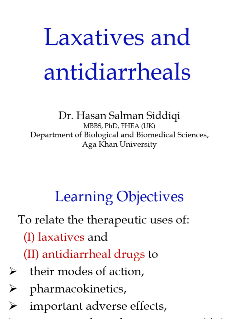 LCF-Laxatives and antidiarrheals | PDF | Clinical Medicine | Gastroenterology
