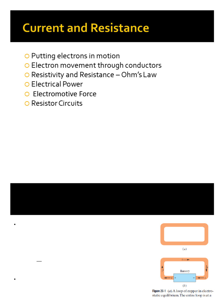 Lecture 06 Current and Resistance | PDF | Electrical Resistivity And Conductivity | Electric Current