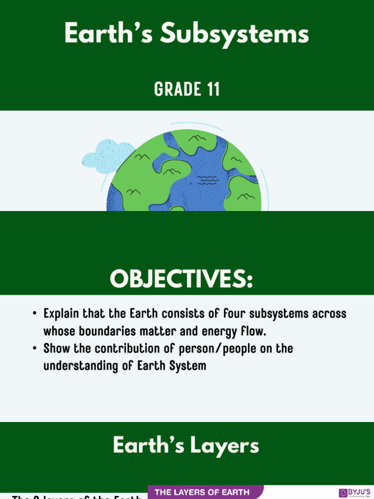 Lesson 2 Earth's Subsystems | PDF