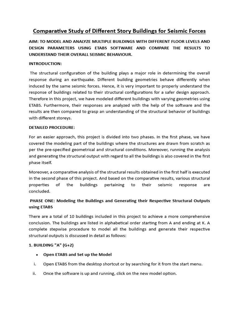 Seismic Analysis of Multi-Story Buildings | PDF | Column | Beam (Structure)