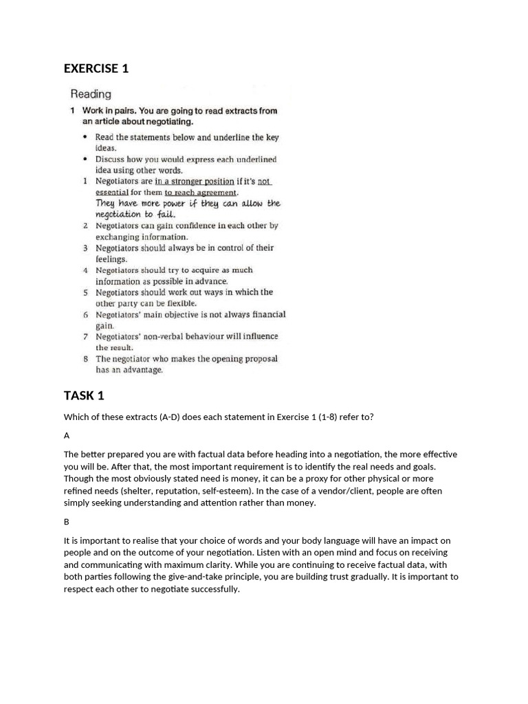 SESSION 3 - Reading Activity | PDF | Negotiation | Social Psychology