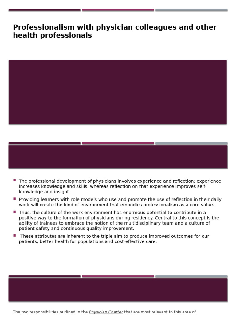 Professionalism With Physician Colleagues and Other Health ...