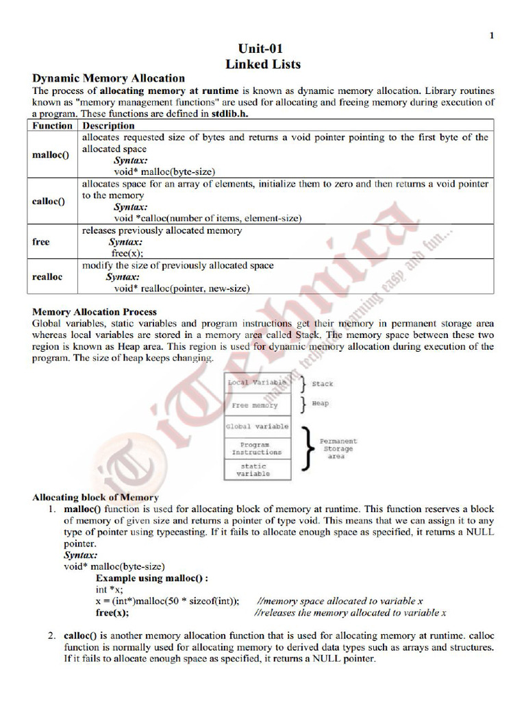 Linked List Theory | PDF