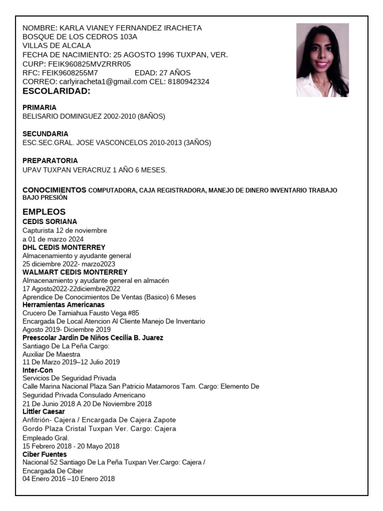 CV Karla Actualizado | PDF