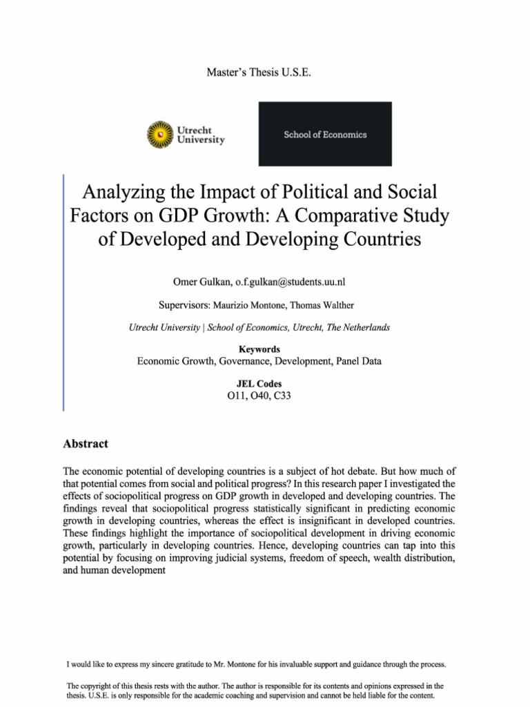 Analyzing The Impact of Political and Social Factors On GDP Growth - A ...