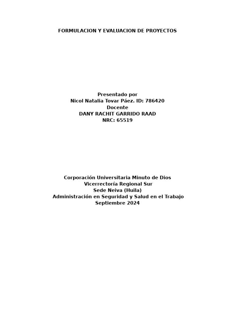 Mapa Conceptual Formulacion | PDF