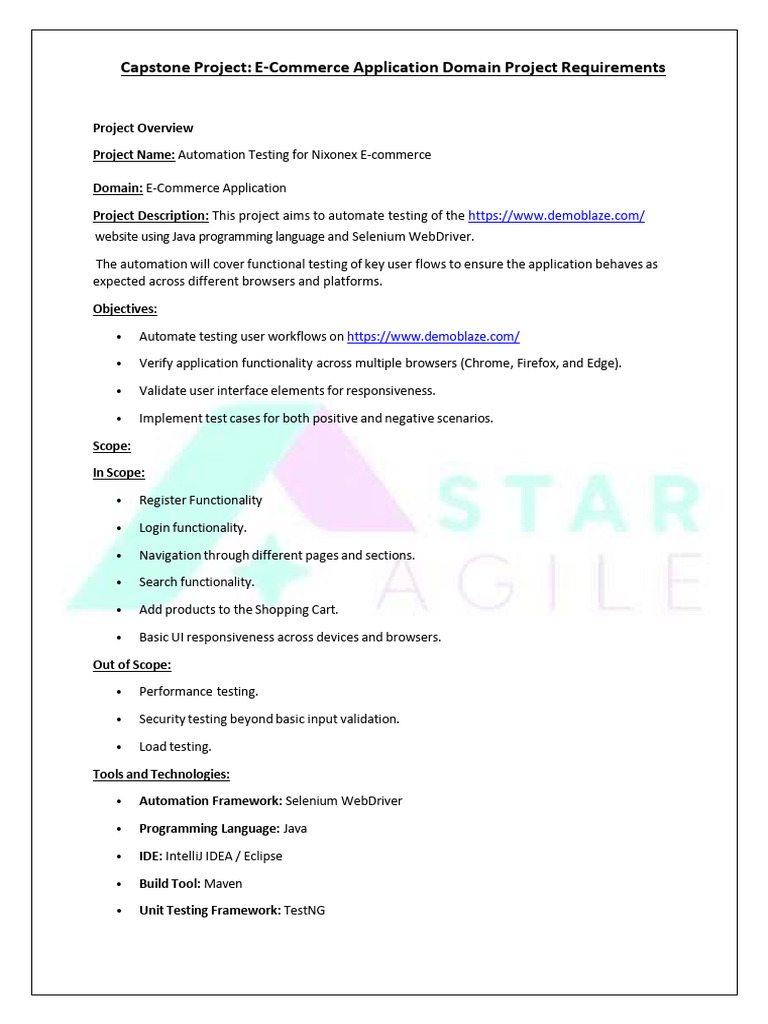 E-Commerce Domain Projects | PDF | Selenium (Software) | Computing