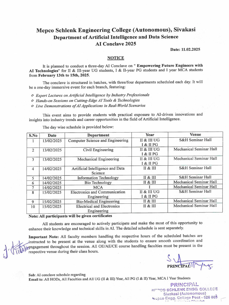 AI Conclave 2025 - Notice | PDF