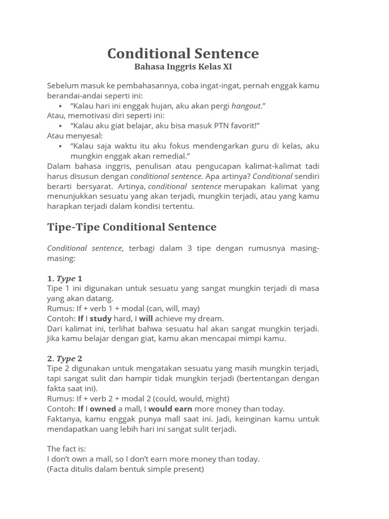 conditional sentence XI | PDF