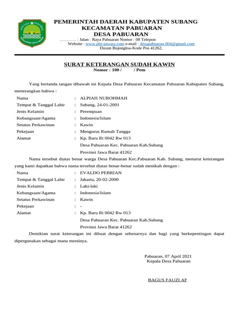 Surat Ket Janda&Duda | PDF