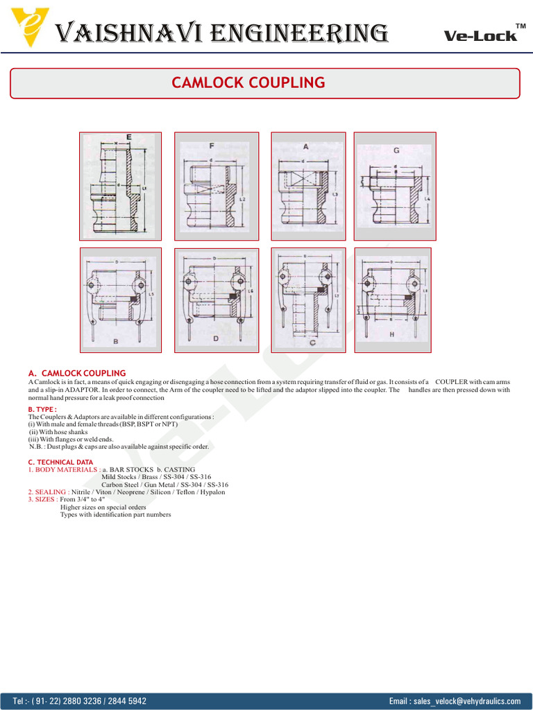 Camlock Couplings | PDF