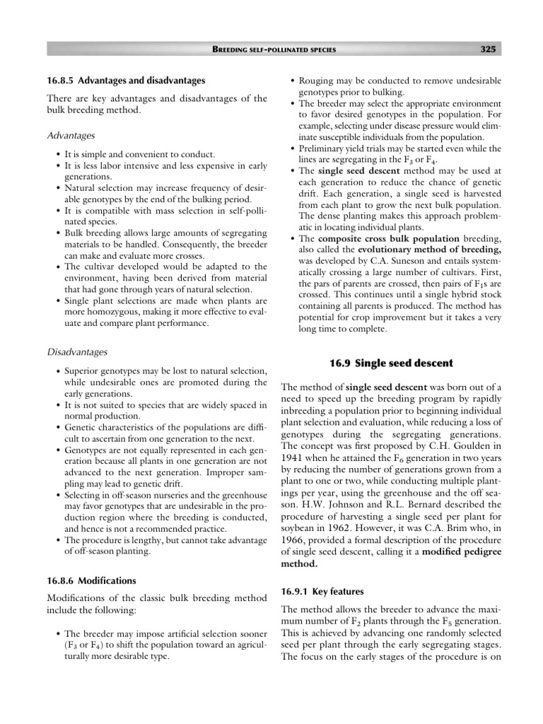 Single Seed Descent Method | PDF | Plant Breeding | Dominance (Genetics)