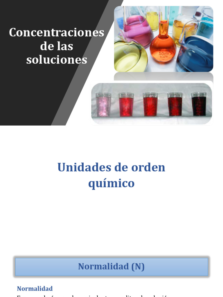 Normalidad - Analisis Quimico | PDF | Mole (Unidad) | Sustancias químicas