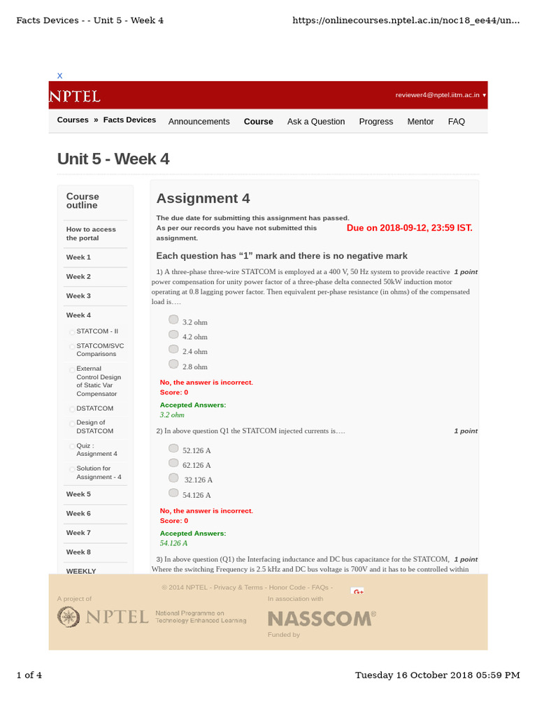 Assignment-5 Noc18 Ee44 63 | PDF | Electrical Impedance | Electrical Components