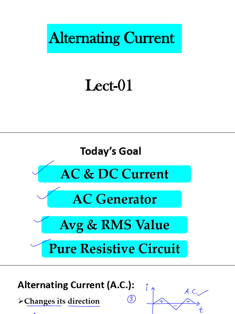 Alternating Current Lecture 01-merge-invert | PDF | Inductor | Transformer