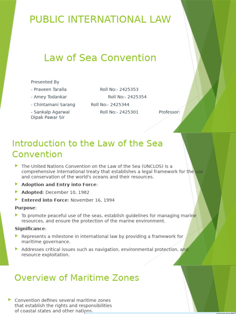 Overview of Law of the Sea Convention | PDF | Territorial Waters | Law ...
