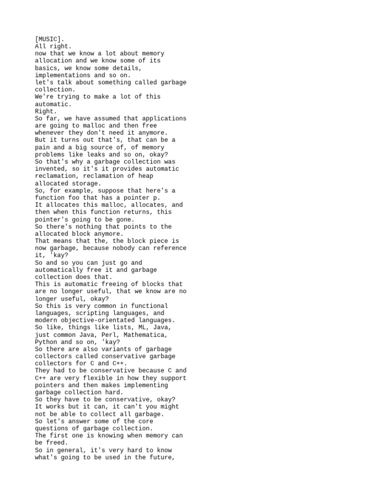 Understanding Garbage Collection Basics | PDF | Pointer (Computer ...