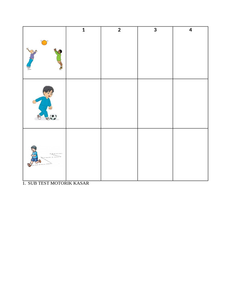 TES MOTORIK KASAR | PDF