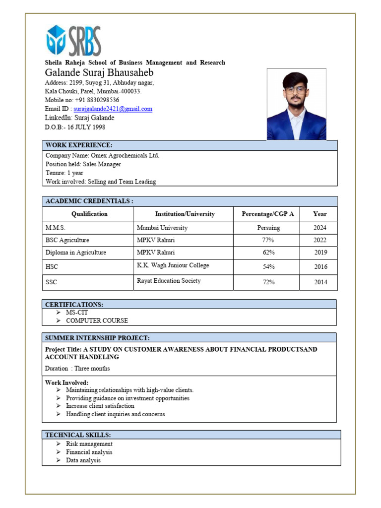Suraj G Neww Resume-1-2 | PDF