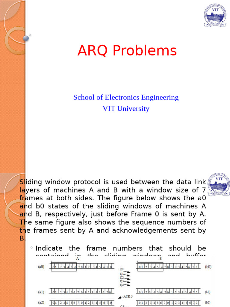 Sliding Window Protocol ARQ Problems | PDF