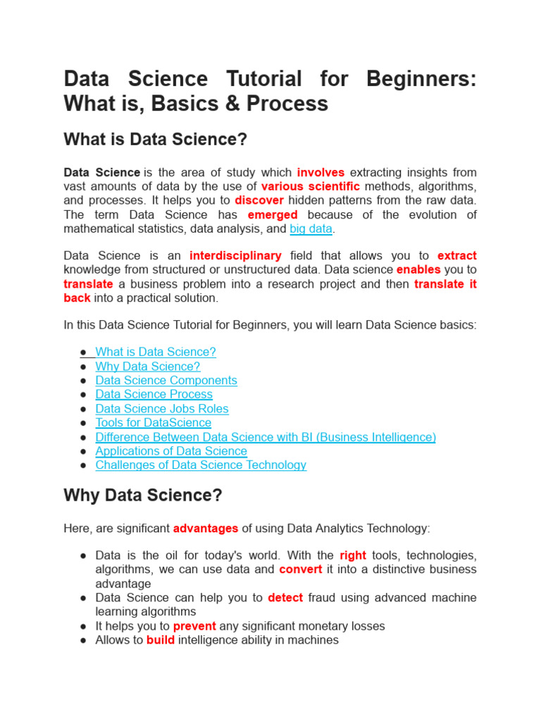 Introduction To Data Science | PDF | Data Science | Machine Learning