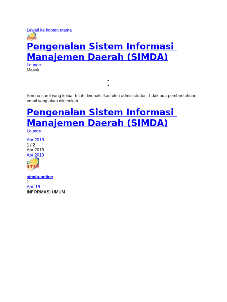 Materi 2 Simda | PDF