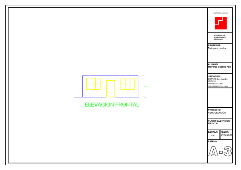 Elevación Frontal PDF-Model | PDF