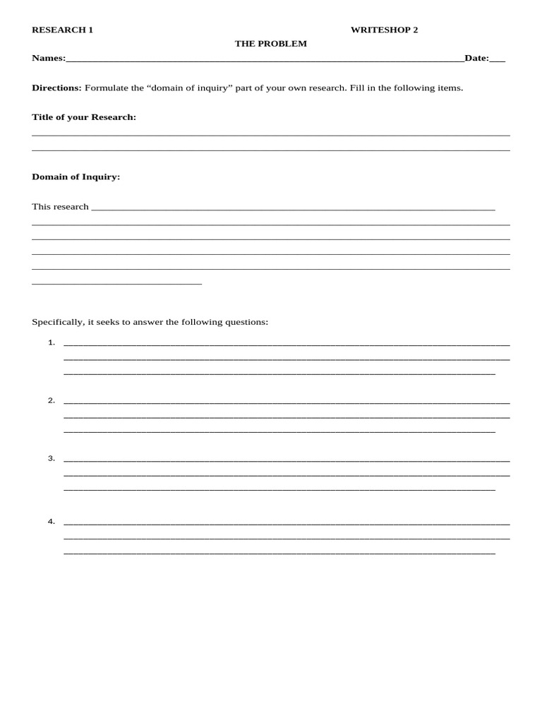 RESEARCH-1-WRITESHOP-2-Domain-of-Inquiry | PDF