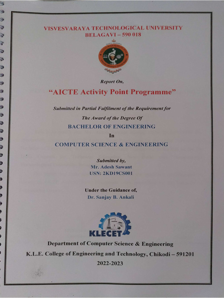 Adesh Sawant Activity Report | PDF