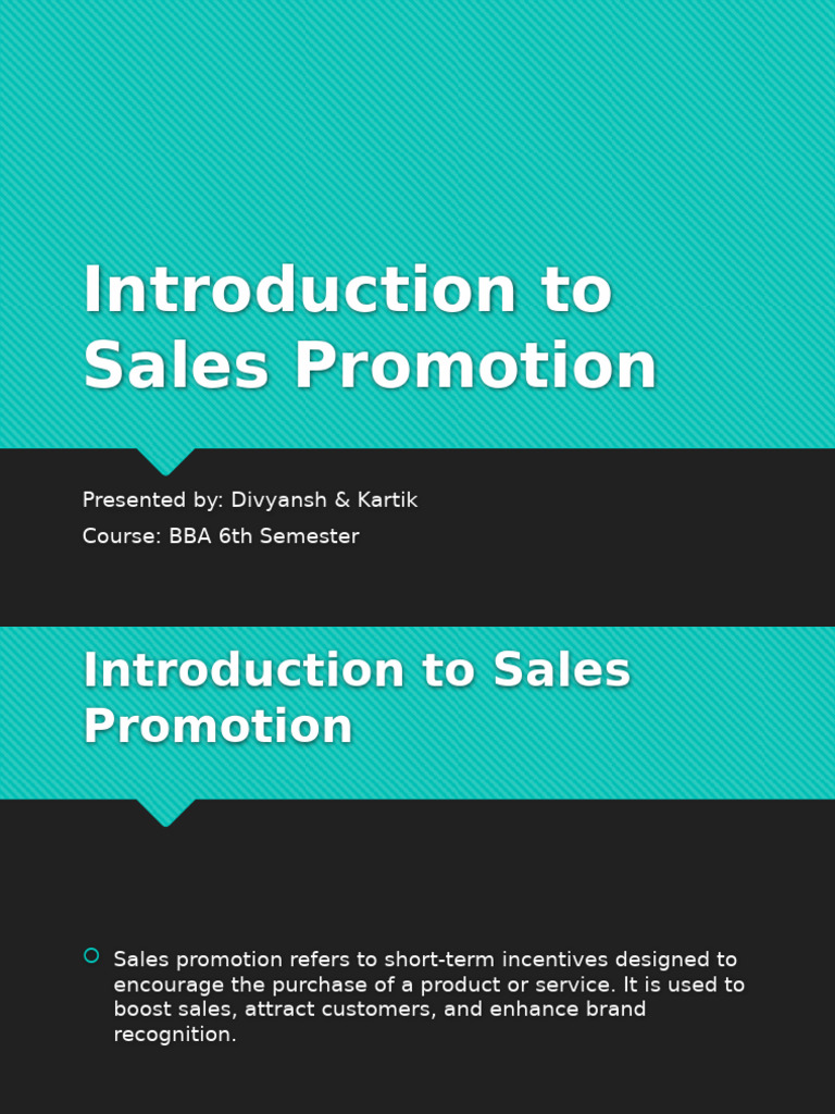 Sales Promotion Presentation | PDF