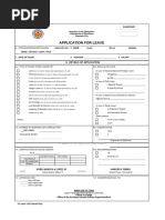 CS Form No. 6 Revised 2020 Application For Leave Fillable 2024 TEACHING ...