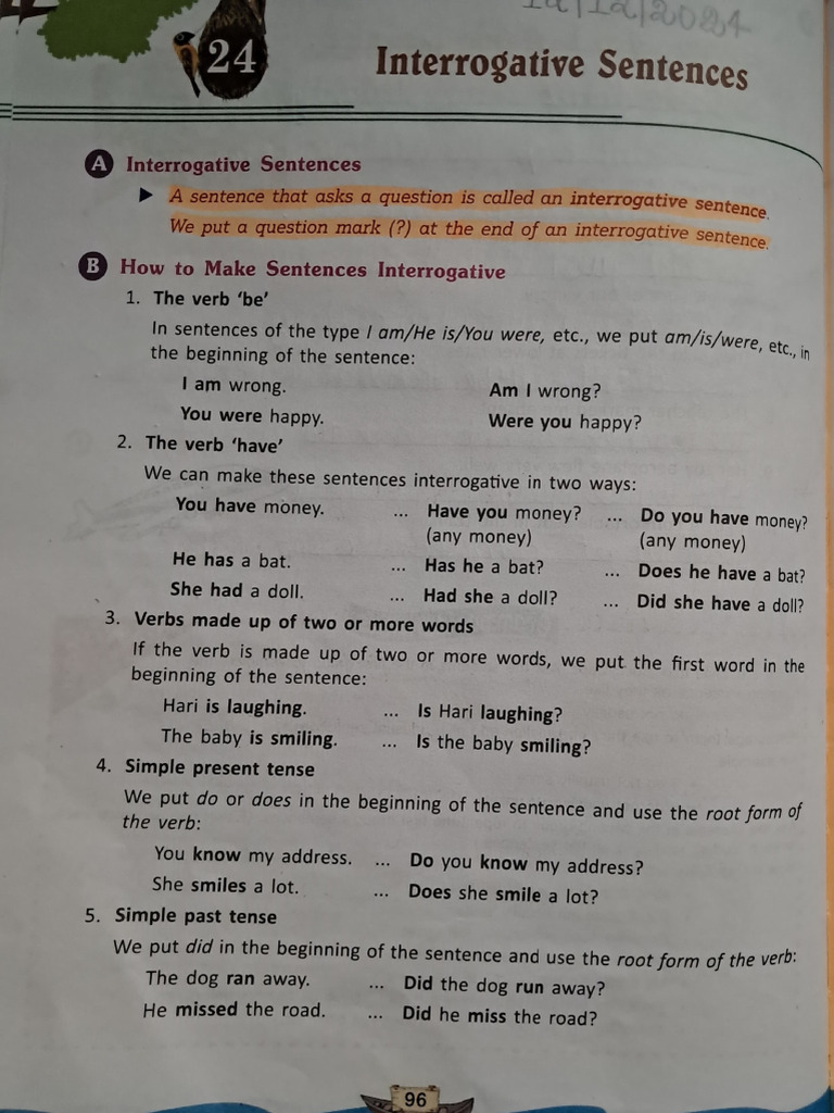 ENG Grammar - Interrogative Sentence | PDF | Question | Sentence (Linguistics)