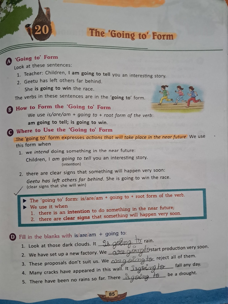 Going to Form Worksheet for Class 5 | PDF